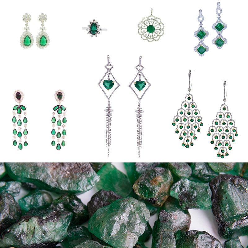 Emerald Collage – Grants Jewelry